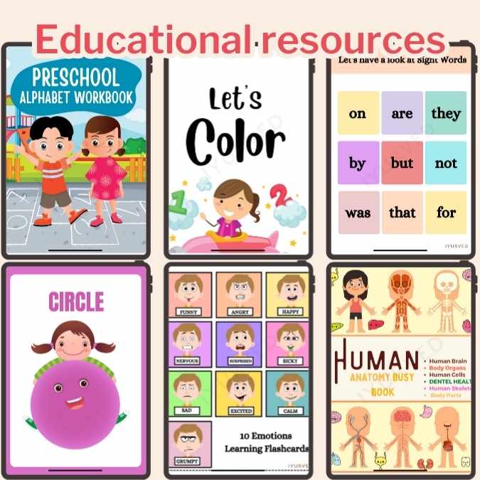 Printable learning sheets (make your child school ready) - IYURVED-IN