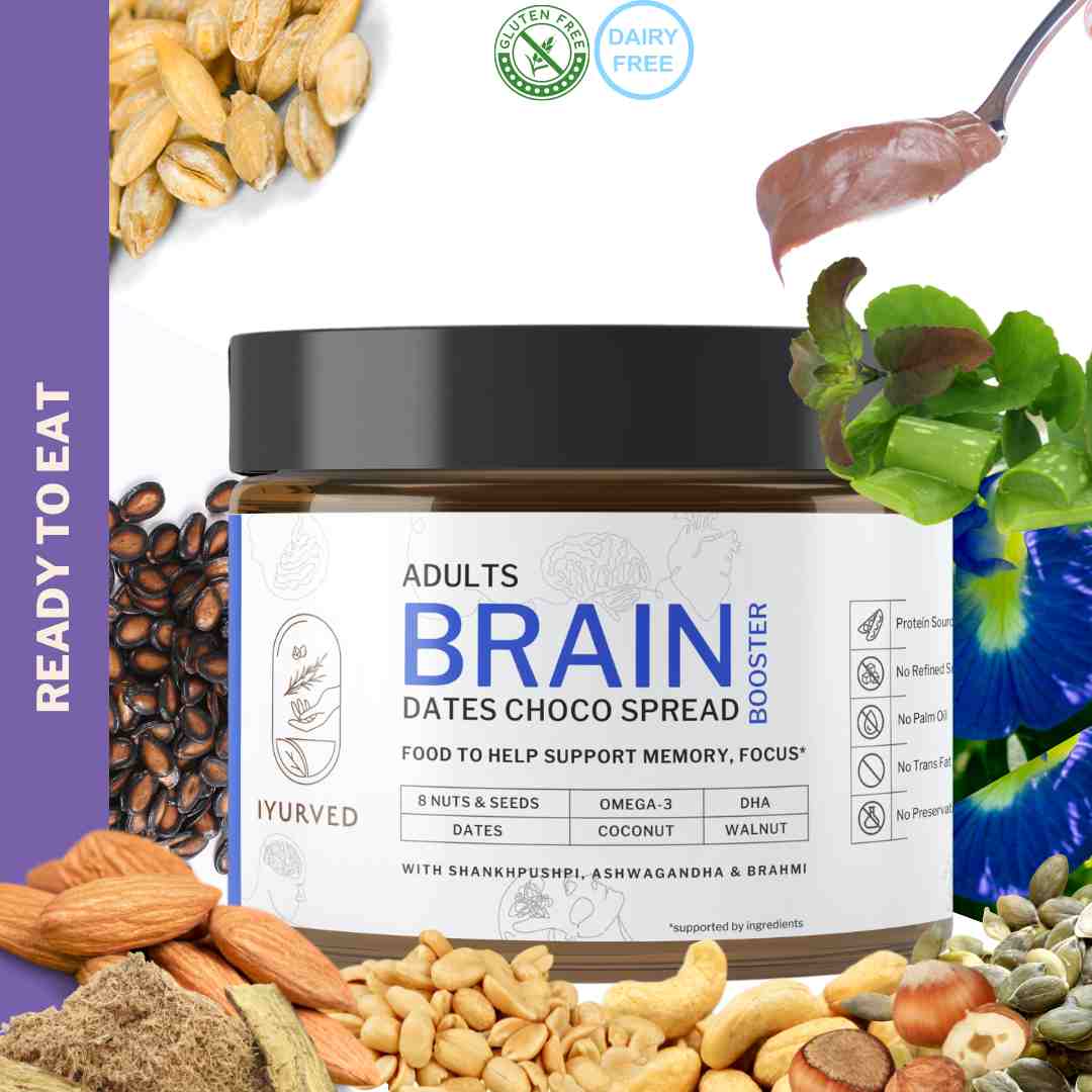 Adults Brain Booster Dates Choco Spread (500gm) - IYURVED-IN