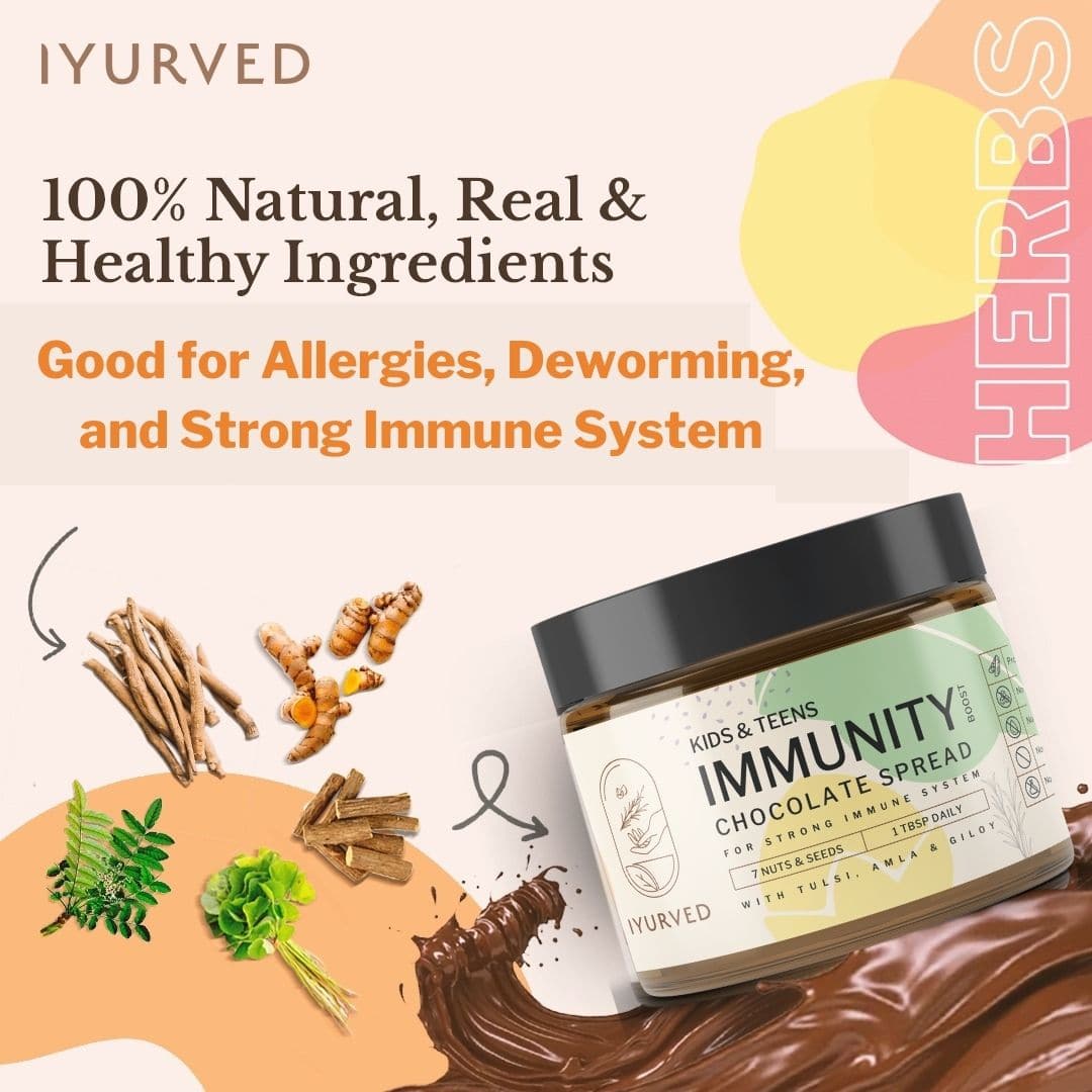 Kids and Teens Immunity Boost Chocolate Spread - IYURVED-IN