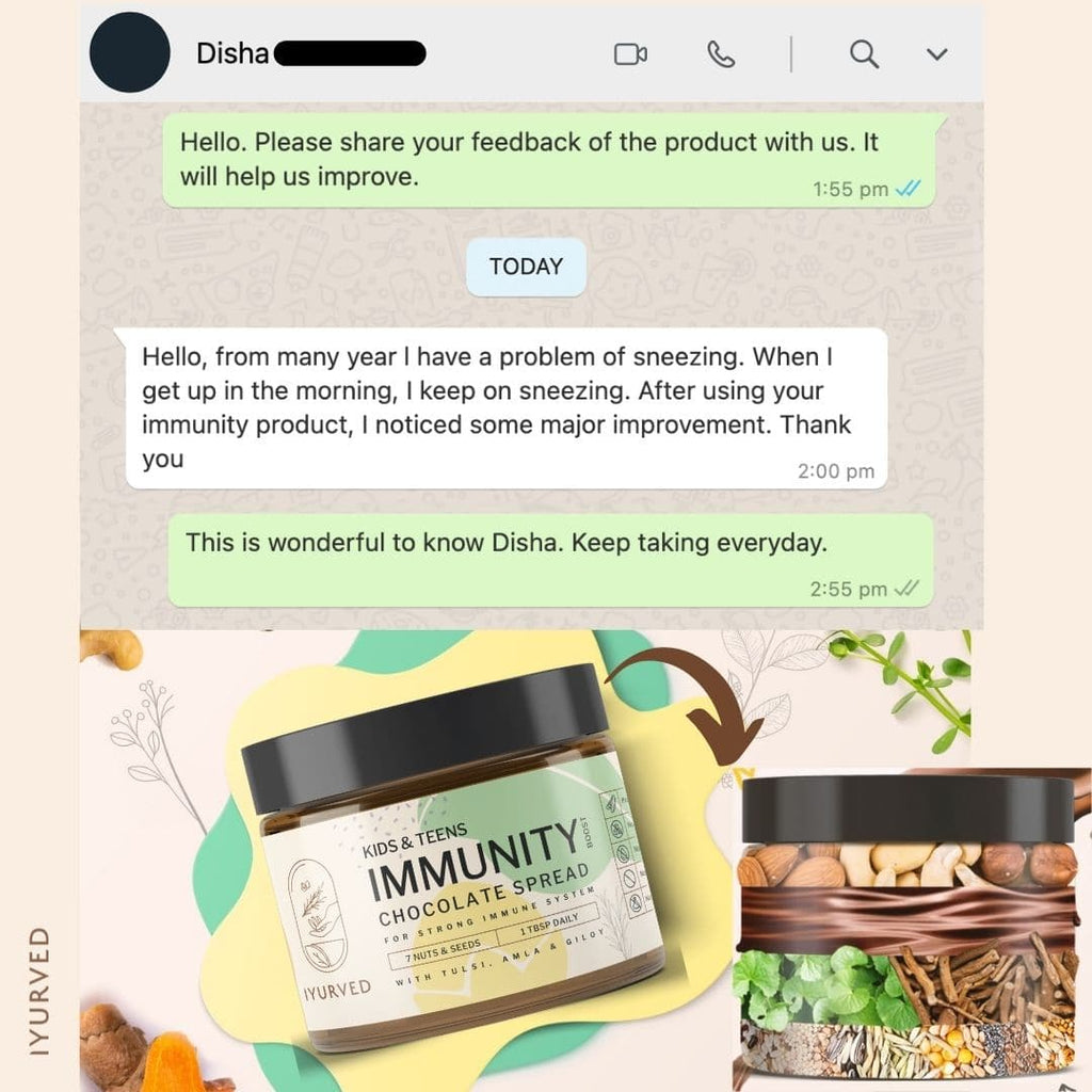 Kids and Teens Immunity Boost Chocolate Spread - IYURVED-IN